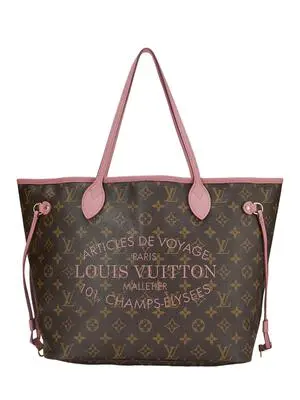 LOUIS VUITTON Louis Vuitton Monogram Ikat Flower Neverfull MM Tote Bag Brown