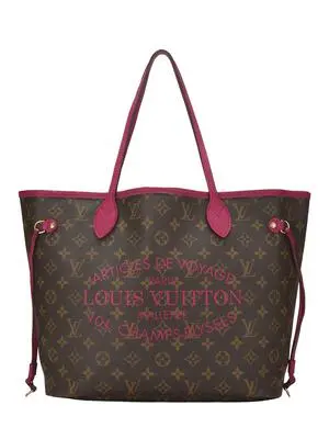 LOUIS VUITTON Monogram Ikat Flower Neverfull MM Pink