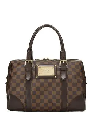 LOUIS VUITTON Damier Ebene Berkeley Top Handle Bag - Brown