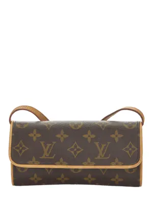 LOUIS VUITTON Monogram Canvas Pochette Twin - Brown