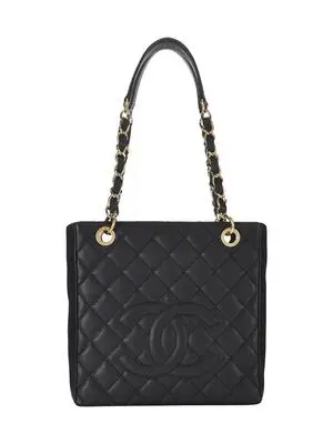 CHANEL Chanel Quilted Caviar Petite Shopping Tote