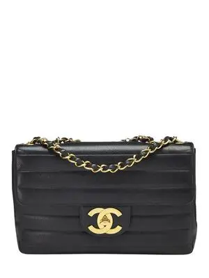 Chanel Horizontal Caviar Half Flap - Black