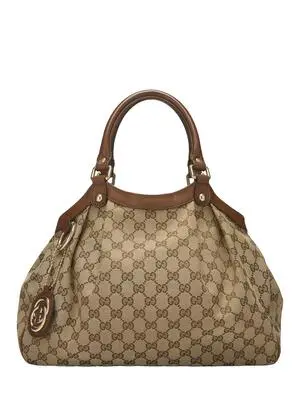 Gucci Original Gg Canvas Sukey Tote Bag - Brown
