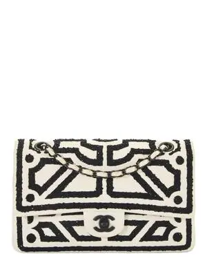 CHANEL Lambskin Crystal Embroidered Garden Of Versailles Classic Double Flap Medium
