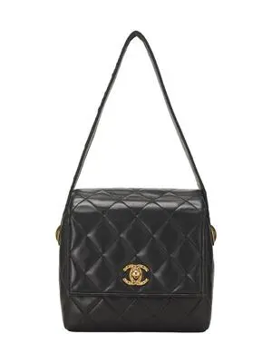 Chanel Quilted Lambskin Handbag - Black