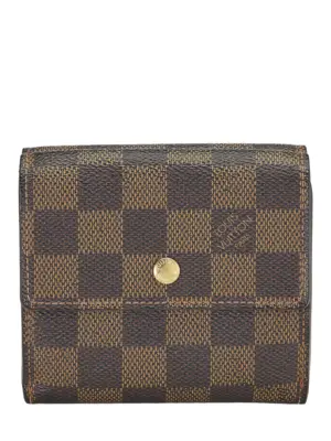 LOUIS VUITTON Damier Ebene Elise Wallet - Brown