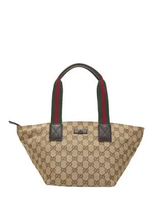 Gucci Original GG Canvas Soft Zip Tote Brown