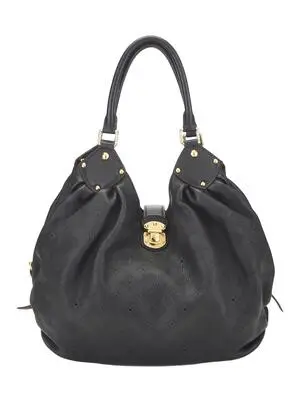 LOUIS VUITTON Monogram Mahina Large Tote - Black