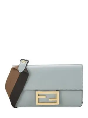 Fendi Leather Flat Baguette Bag - Green