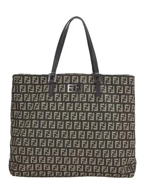 Fendi Zucchino Tote - Brown
