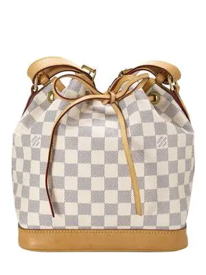 LOUIS VUITTON Damier Azur Noé Bucket Bag - White