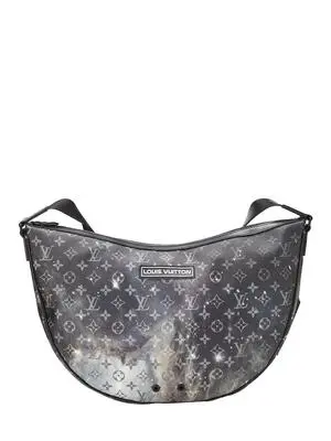 LOUIS VUITTON Monogram Galaxy Hobo Messenger Bag - Black