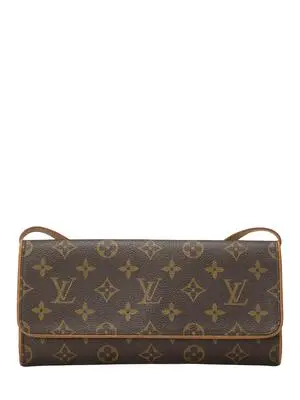 LOUIS VUITTON Monogram Canvas Pochette Twin - Brown