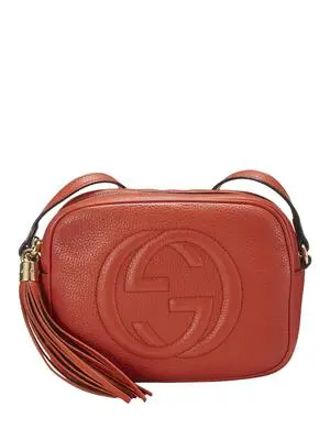 Gucci Grained Leather Soho Disco Bag - Orange