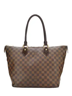 LOUIS VUITTON Damier Ebene Saleya Tote - Brown