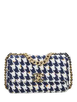 CHANEL Quilted Tweed 19 Flap Bag Medium