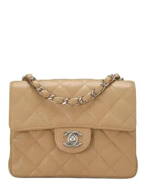 CHANEL Chanel Quilted Caviar Half Flap Mini