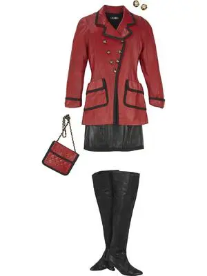 Chanel 5 Piece Couture Set- Look #27 - Red