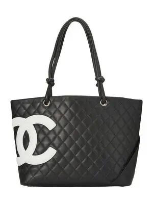 CHANEL Quilted Calfskin Cambon Large Tote