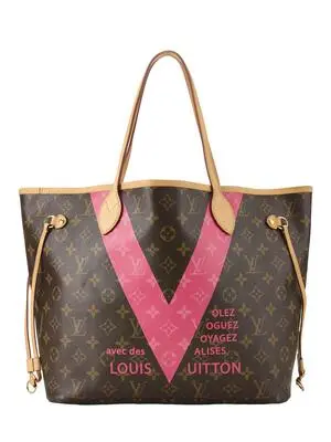 LOUIS VUITTON Monogram Neverfull Tote - Pink