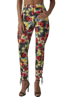 Chanel Printed High-waisted Denim Pants - Multi
