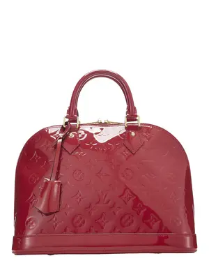 LOUIS VUITTON Louis Vuitton Monogram Vernis Alma PM Red