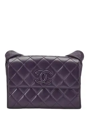 Chanel Quilted Lambskin Shoulder Bag - Purple