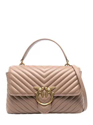 Pinko Love Quilted Shoulder Bag - Neutrals