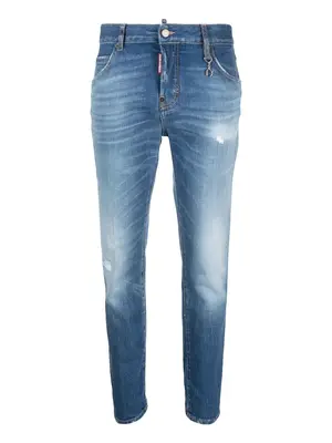 Dsquared2 Logo-plaque Tapered Jeans - Blue