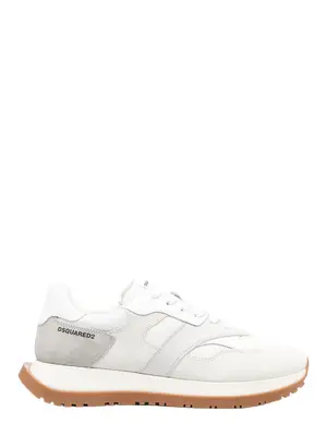 Dsquared2 Panelled Leather Sneakers - White