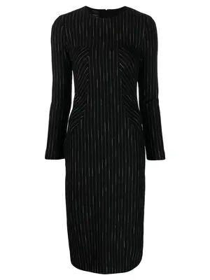 PINKO Striped Midi Dress