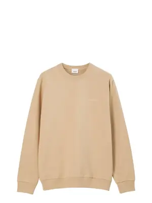 Burberry Equestrian-knight Outline Cotton Sweatshirt - Neutrals