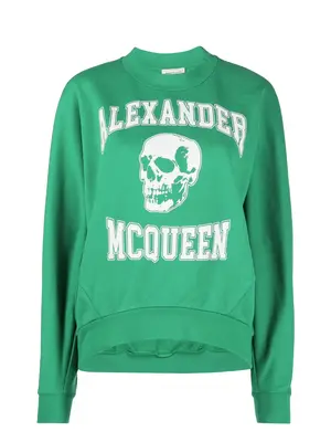 Alexander McQueen Skull-print Sweatshirt - Green