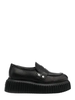 Agl Dany Round-toe Loafers - Black