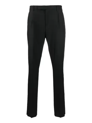 LARDINI Tapered Leg Trousers - Black