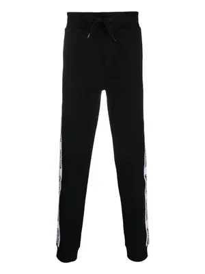 Moschino Logo-print Cotton Track Pants - Black