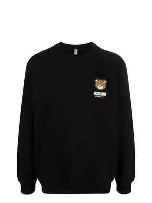 Moschino Leo Teddy-print Sweatshirt - Black