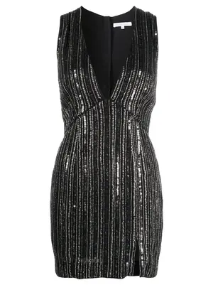 Patrizia Pepe Sequin-embellished Minidress - Black