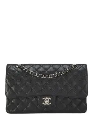 CHANEL Chanel Quilted Caviar Classic Double Flap Medium