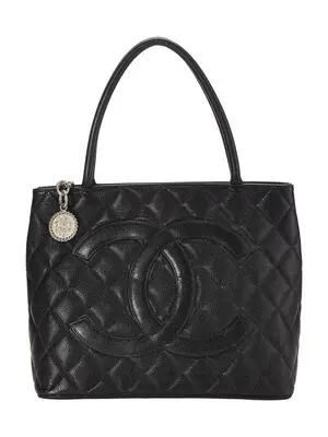 CHANEL Quilted Caviar Medallion Tote
