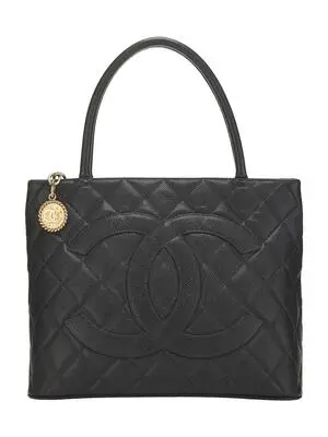 CHANEL Quilted Caviar Medallion Tote