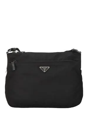 Prada Tessuto Nylon Messenger Bag - Black