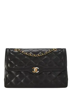 CHANEL Chanel Quilted Lambskin Paris Limited Double Flap Jumbo