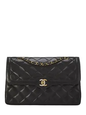 CHANEL Chanel Quilted Lambskin Paris Limited Double Flap Jumbo