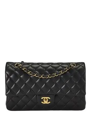 CHANEL Chanel Quilted Lambskin Classic Double Flap Medium Shoulder Bag
