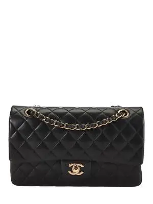 CHANEL Chanel Quilted Lambskin Classic Double Flap Medium Shoulder Bag