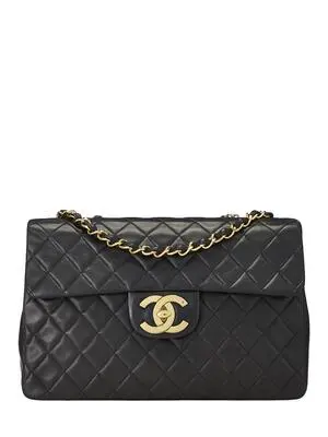 CHANEL Quilted Lambskin Half Flap Maxi