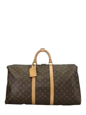 LOUIS VUITTON Monogram Keepall 55 - Brown