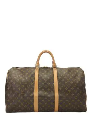 LOUIS VUITTON Louis Vuitton Monogram Keepall 55 Brown