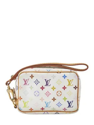 LOUIS VUITTON Takashi Murakami X Monogram Multicolore Wapity Case - White